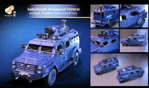 tiny_Sabertooth Armoured Vehicle HONG KONG POLICE • DiecastSociety.com