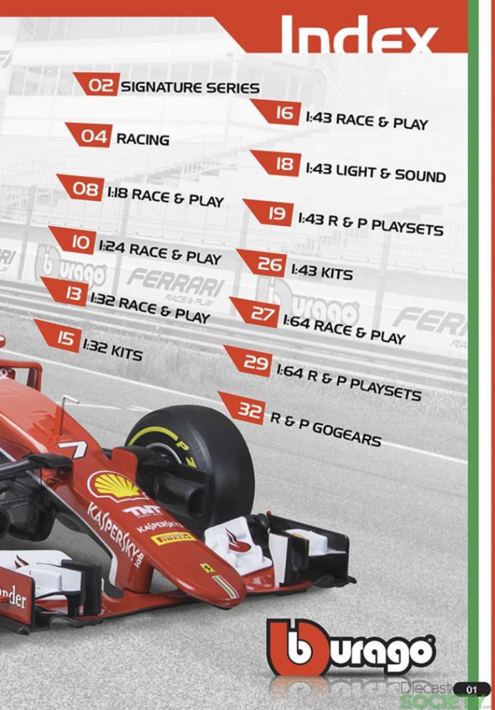 Bburago Collezione Ferrari 2016 Catalogue • DiecastSociety.com