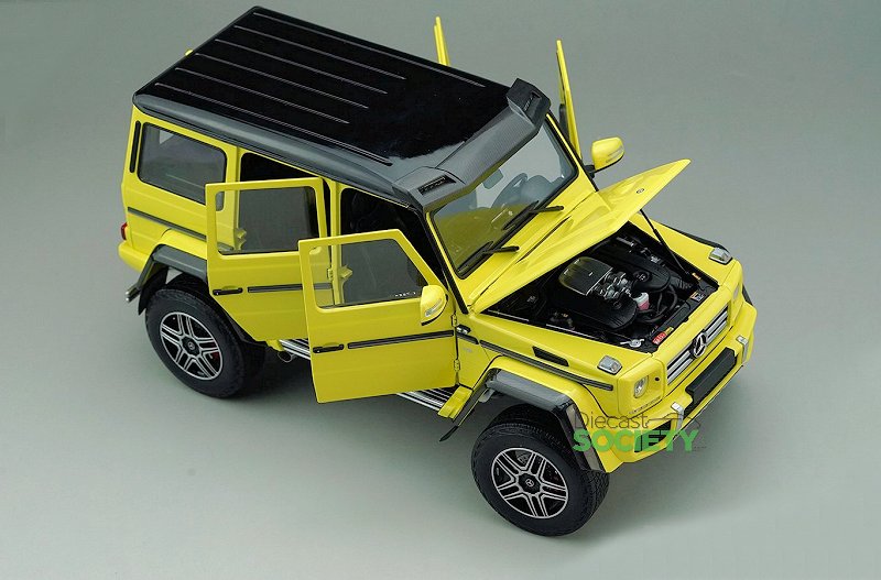 Almost Real Mercedes Benz G500 4x4² - Yellow/Black • DiecastSociety.com