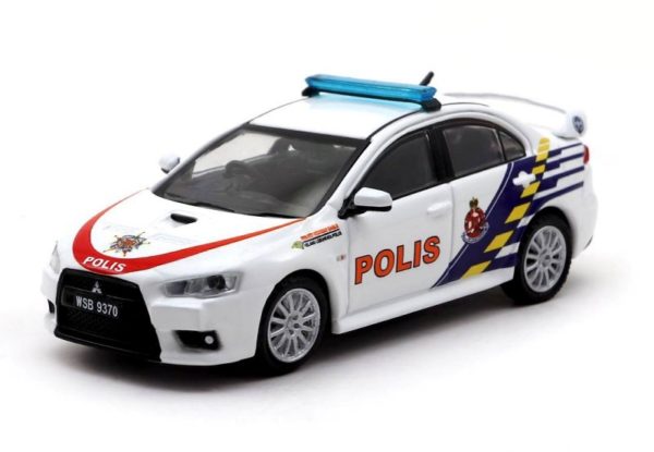 tw_ Mitsubishi Lancer Evo X Malaysia Police • DiecastSociety.com