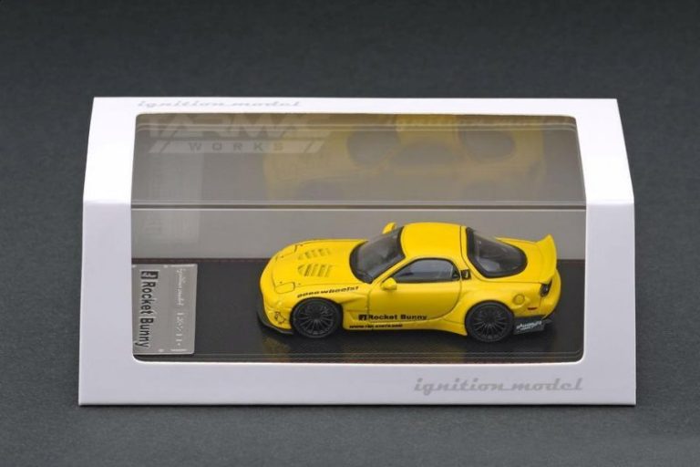 Tarmac Works Rocket Bunny RX-7 FD3S Yellow • DiecastSociety.com