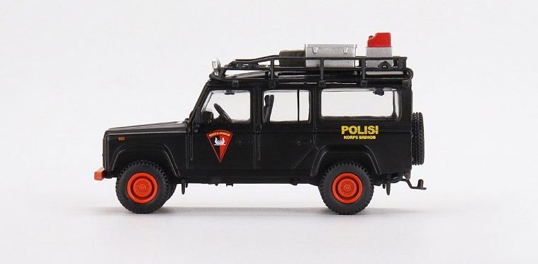 MINI GT Land Rover Defender 110 Mobile Brigade Corps • DiecastSociety.com