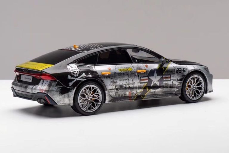 KengFai Audi RS7 C8 Vossen HF2 - Jolly Roger Livery • DiecastSociety.com