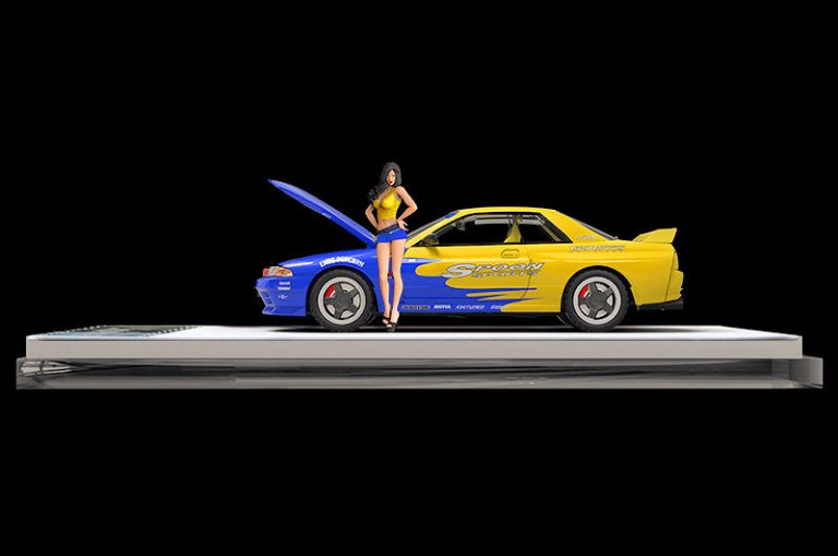 Timed Micro Nissan GTR32 - Spoon/Falken Livery • DiecastSociety.com