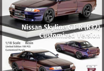 MotorHelix Nissan Skyline GT-R (R32) - Purple • DiecastSociety.com
